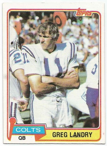 1981 Topps Football Card #102 Greg Landry / Baltimore Colts | eBay