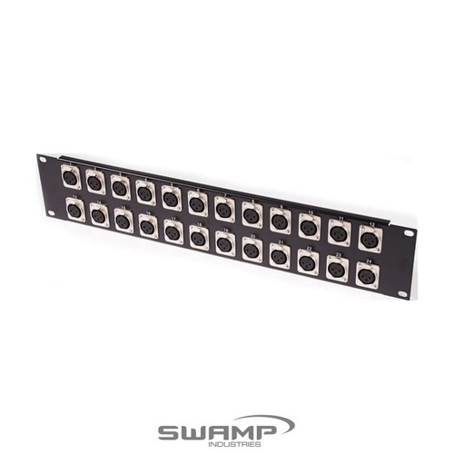 SWAMP Patch Panel - 24ch. XLR Female - 2RU 19 inch | eBay