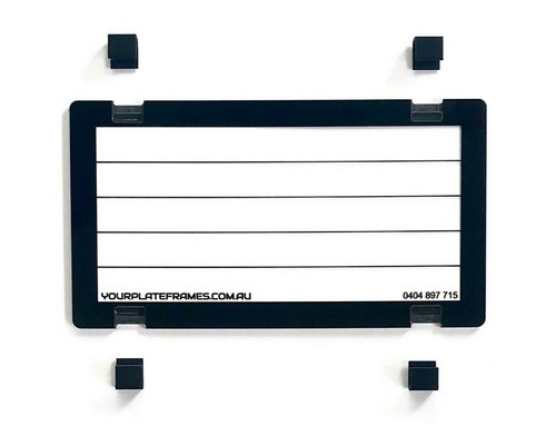 Motorbike Motorcycle Number Plate Cover Frame Black Lined NSW QLD ACT ...