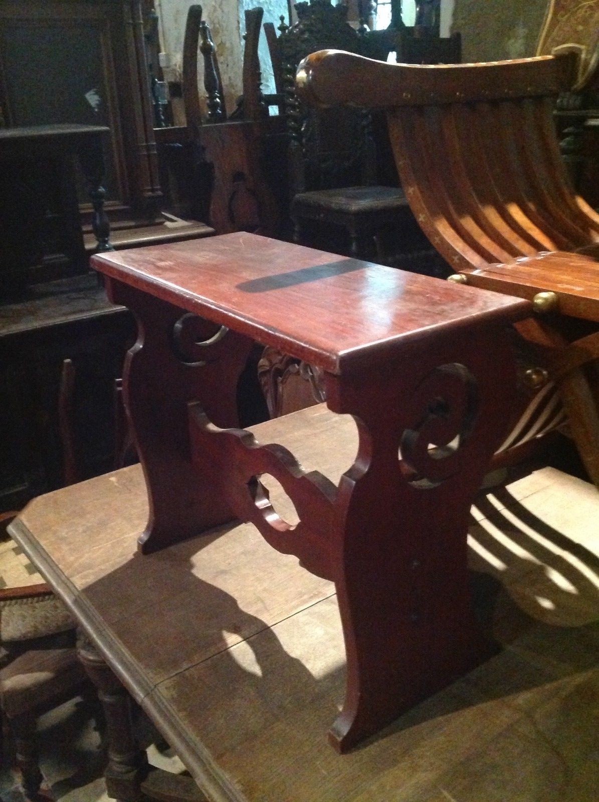 Victorian Mahogany Harmonium Pianist Organist Piano Organ Stool Bench ...