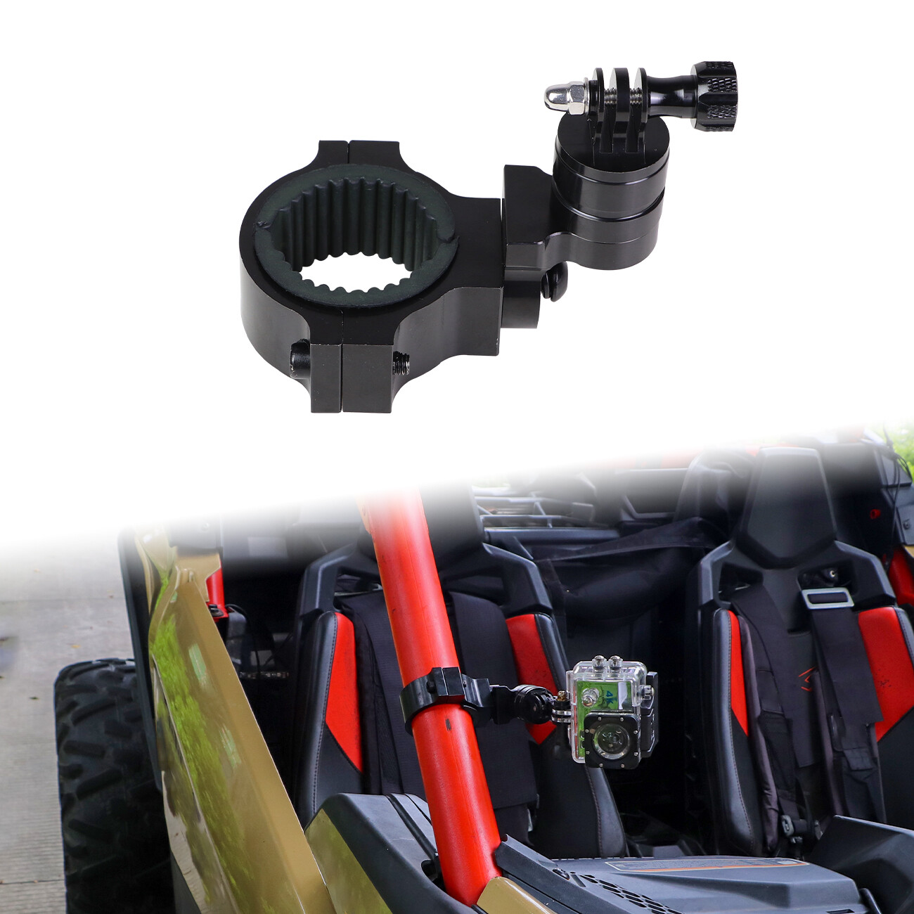 Multi Adjustable UTV ATV Camera Mount For RZR Gopro 1.75-2 Inch Roll ...