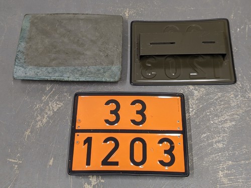 British Army Military MOD Vehicle Lorry Hazard Hazardous Metal Warning ...