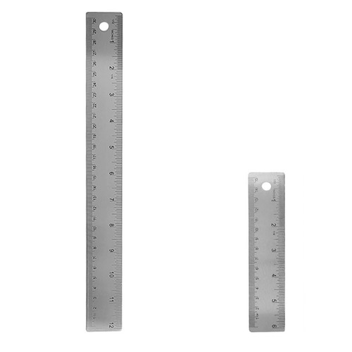 Stainless Steel Cork Back Metal Ruler, 6 Inch 12 Inch Straight Cork ...