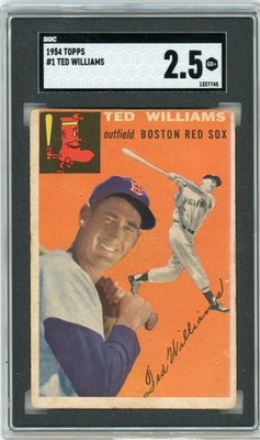 1954 Topps #1 Ted Williams HOF SGC 2.5 GOOD+ | eBay