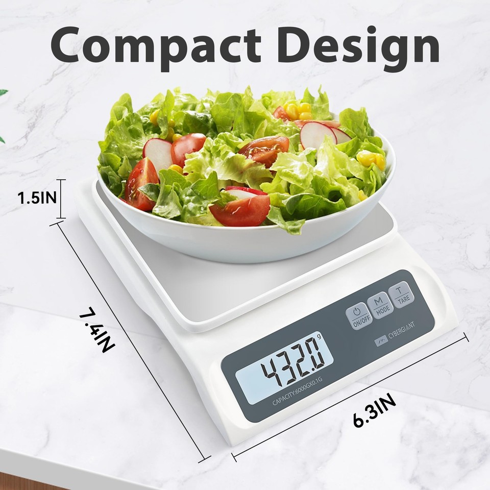 13lb/0.1g Precision Digital Food Scale - Meal Prep Kitchen Baking ...