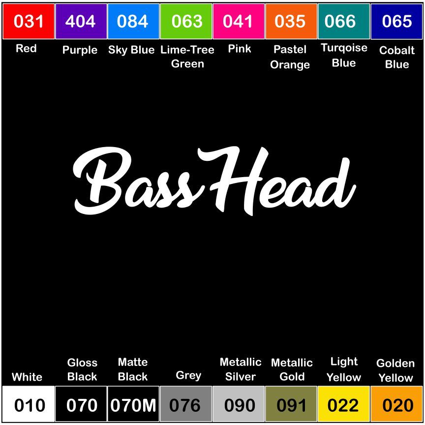 BASSHEAD Vinyl Decal Sticker Window Car Truck Drift JDM Bass Speakers ...
