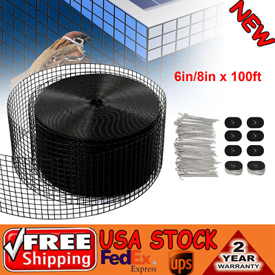 Solar Panel Bird Wire Mesh Guard Kit Proofing Pigeons Pest Clips Net 6/ ...