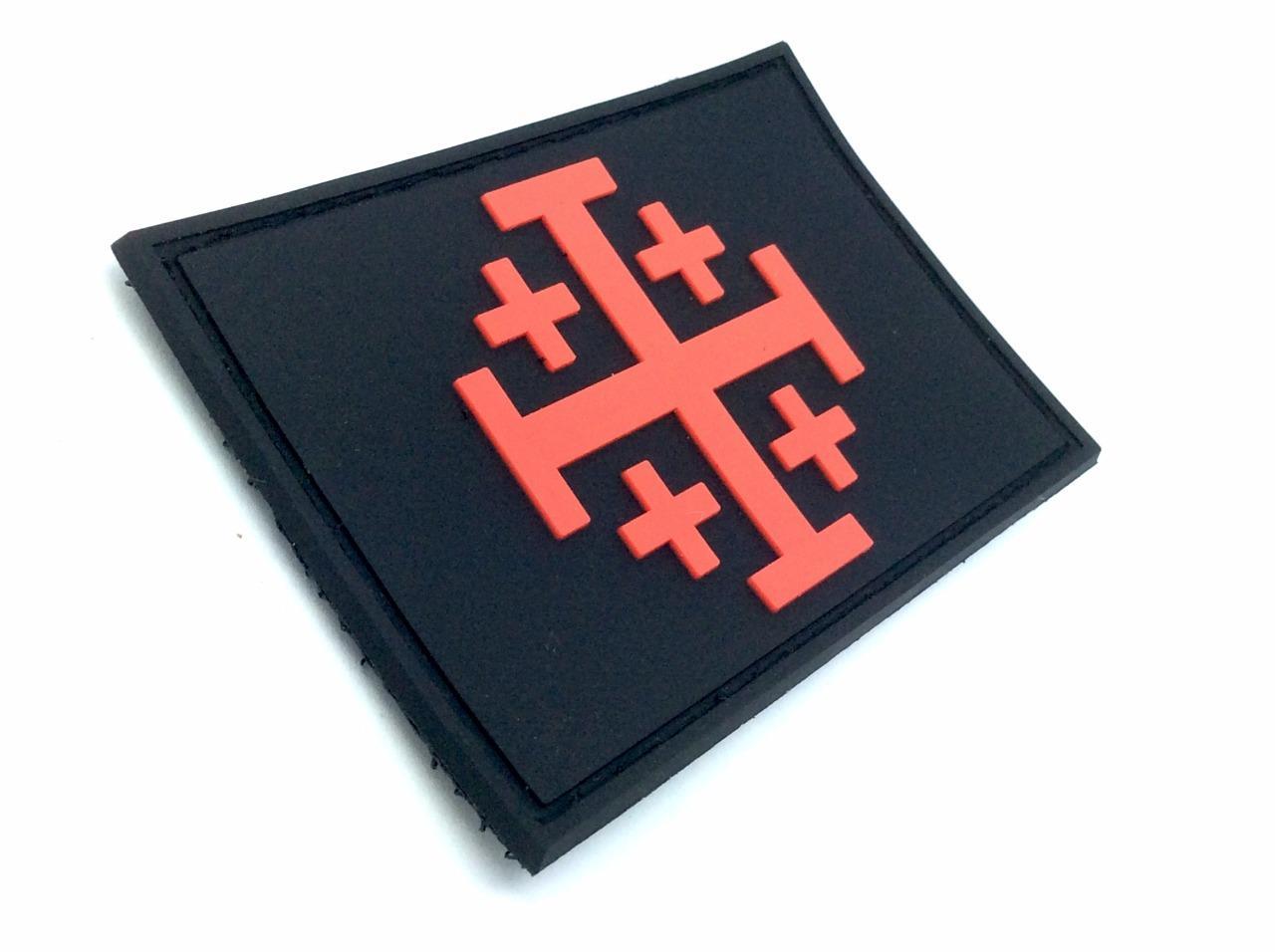 Jerusalem Cross Knights Templar PVC Airsoft Morale Patch | eBay UK