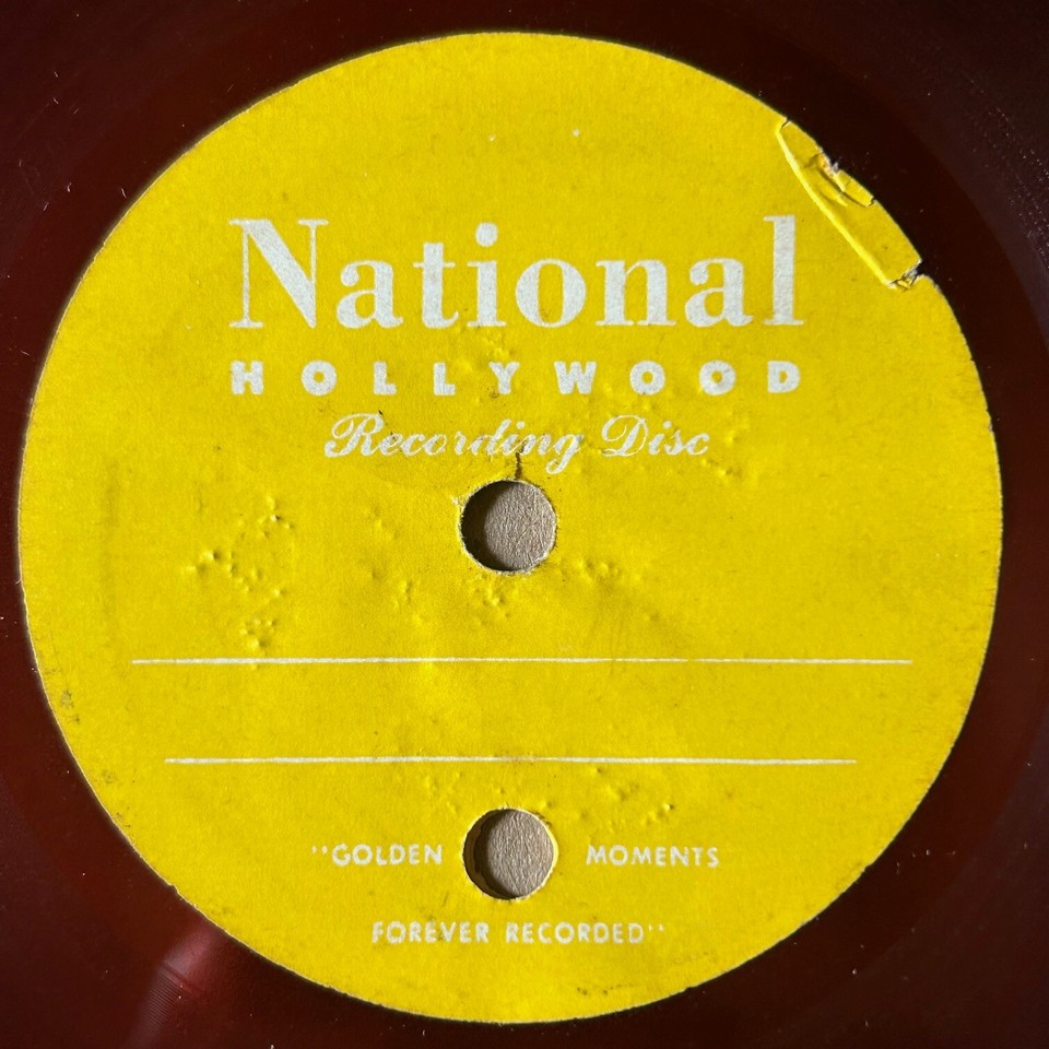 National Hollywood Recording Disc / Vintage Private Audio ~ 78rpm 10 ...