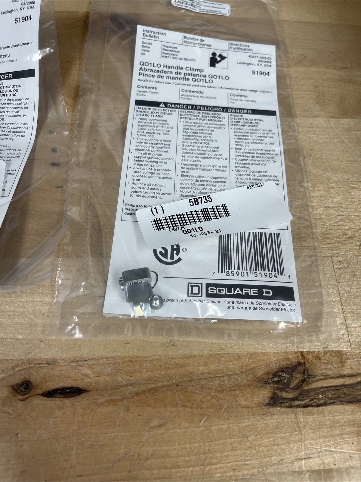 2 Pack Square D QO1LO Handle Clamps To Lock Out Single Pole QO Breakers ...