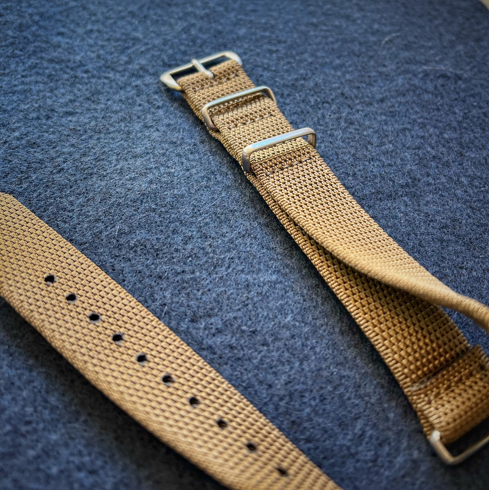 All-New Nylon Watch Strap Dive Watch Band, Amazing Weave, 20mm - Khaki ...