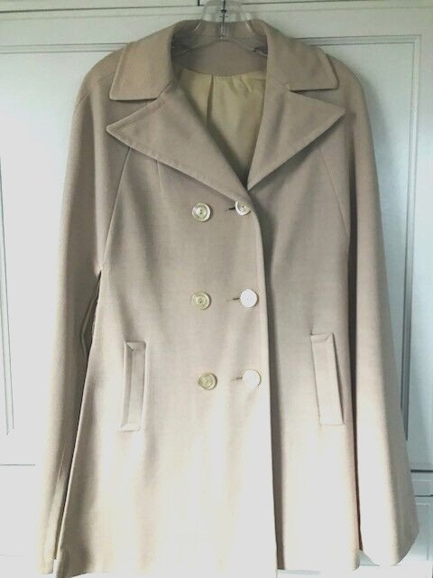 Vintage Mod Ivory Cream Fully Lined Double Breasted B… - Gem