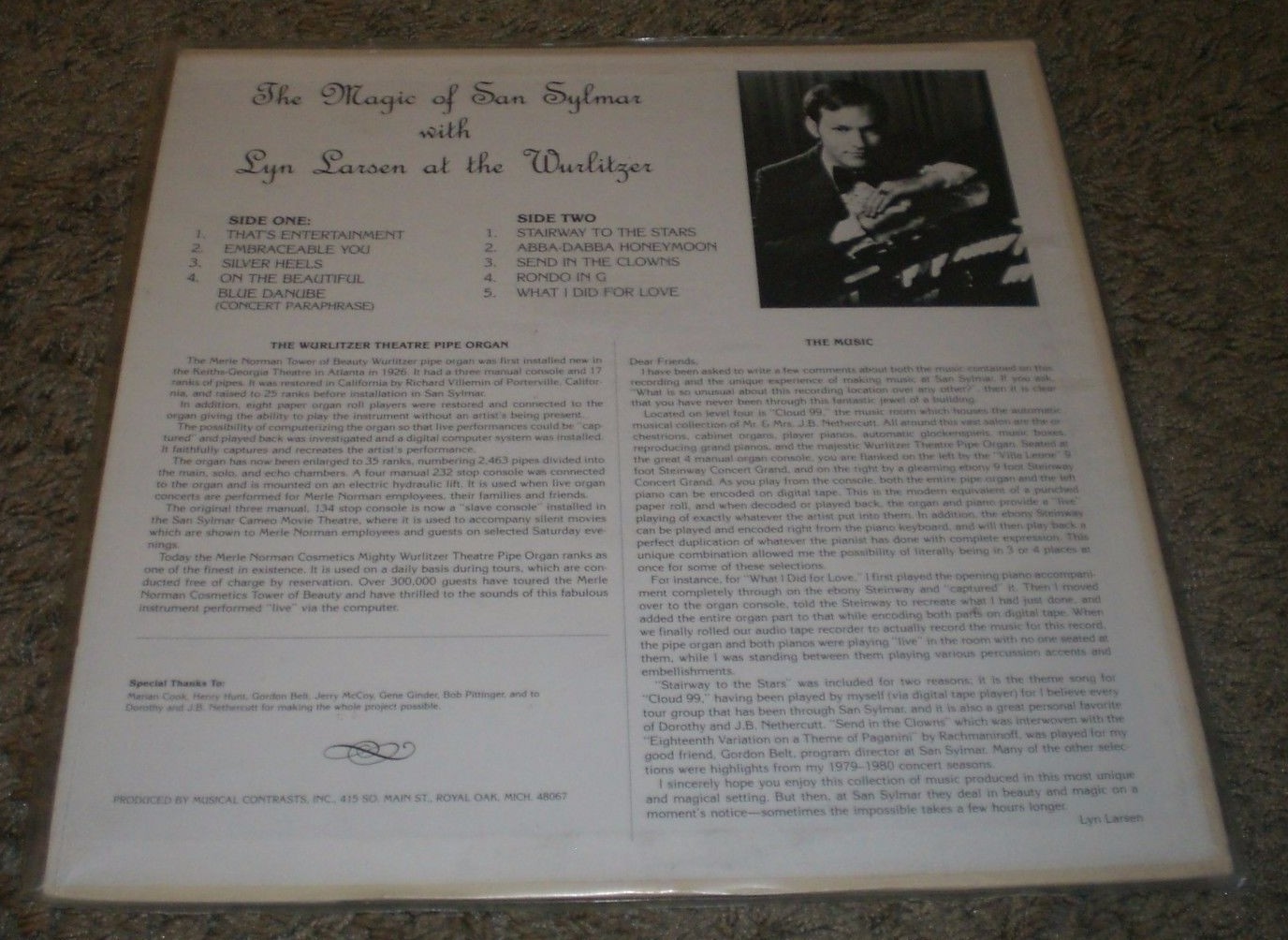 The Magic Of San Sylmar Lyn Larsen~SEALED~Wurlitzer Pipe Organ~FAST ...