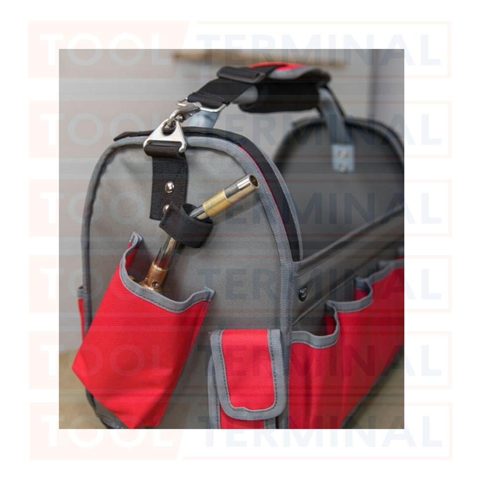 Nerrad 18" Plumbers Open Tote Tool Carry Bag Case 32 Pockets Soldering ...