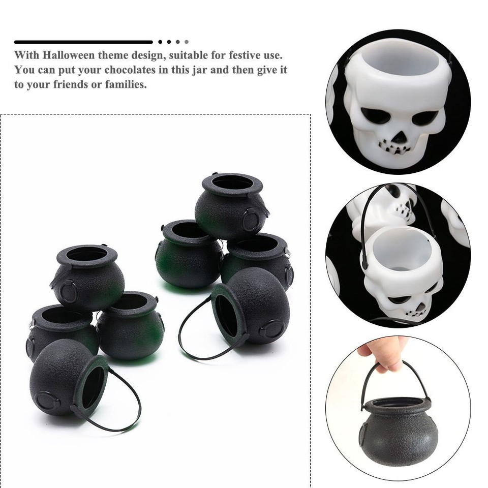 6 Pcs Small Candy Basket Plastic Bucket Exquisite Jar Portable ...