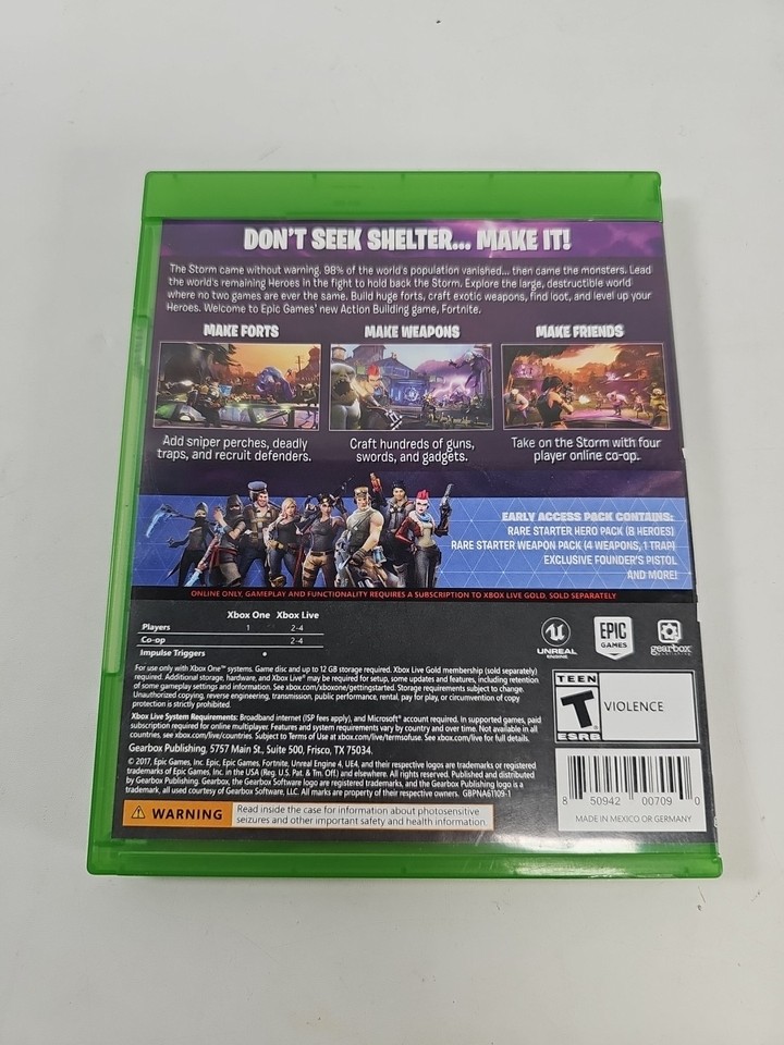 Fortnite (Xbox One, 2017) - Complete Founders Codes Redeemed | eBay