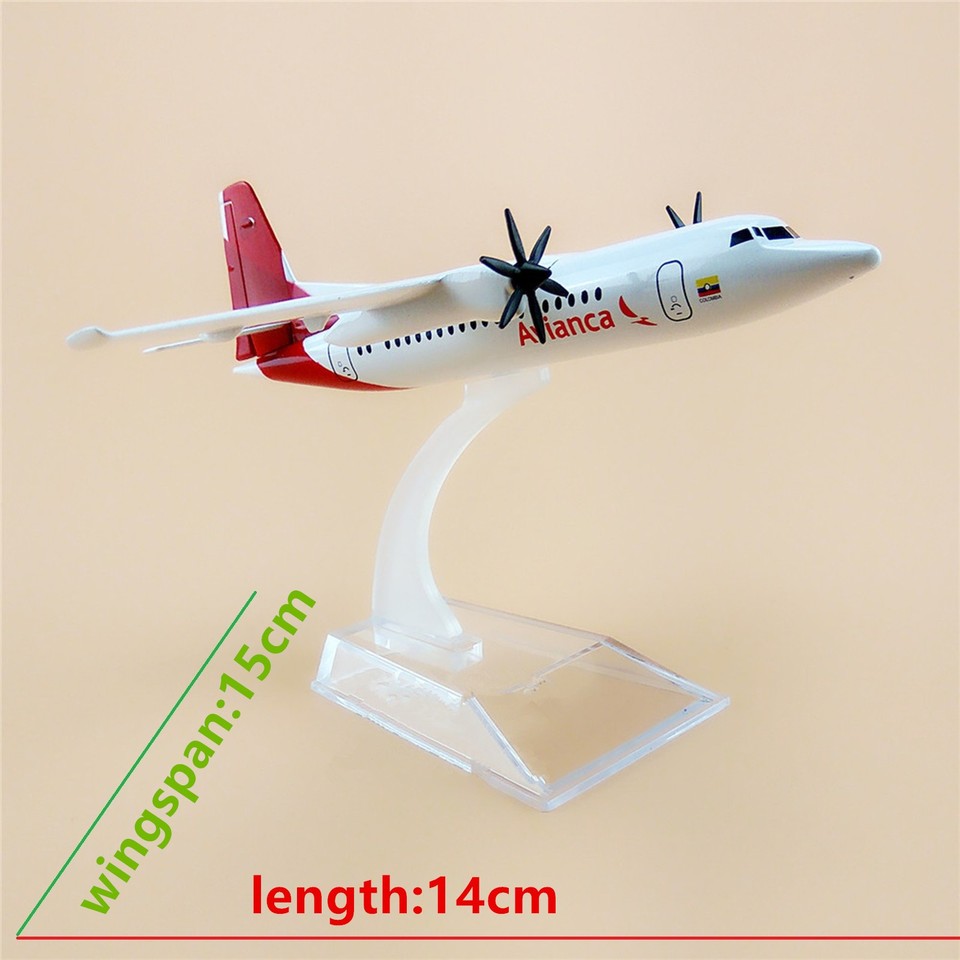 1:200 Air White Colombia Avianca FOK F50 Airlines Plane Diecast Model ...