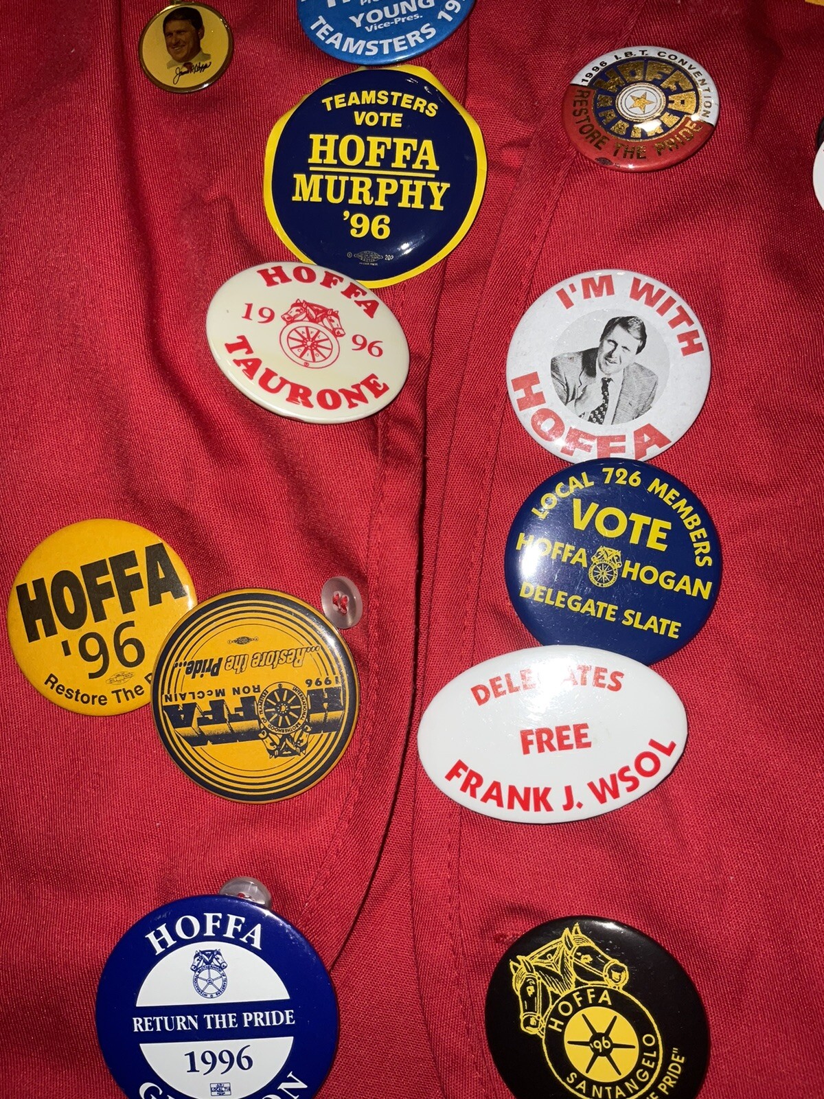 vintage james jimmy hoffa 1996 autographed vest w pin… - Gem