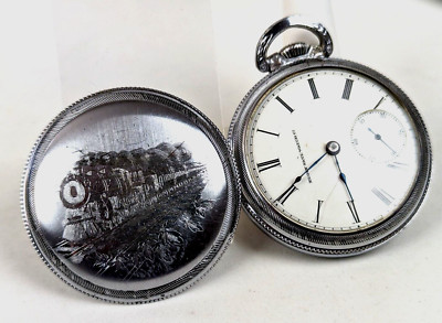 1896 Elgin Pocket Watch Grade 96 18S 7 Jewels Defiance Steam Engine ...