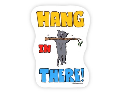 HANG IN THERE FUNNY STICKER TRAVEL DECAL | eBay