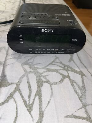 Sony Dream Machine ICF-C218 Black Dual Alarm Clock Radio AM FM LED ...