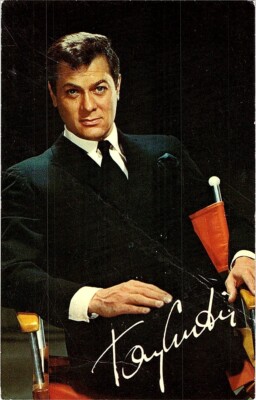 VINTAGE TONY CURTIS SCREEN COMEDY & DRAMA STAR~ AUTOGRAPHED POSTCARD KG ...
