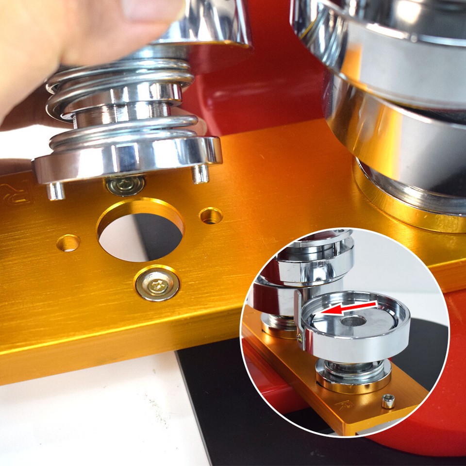 58mm Badge Button Maker Hand Punch Press Aluminum Slide Manual Making ...