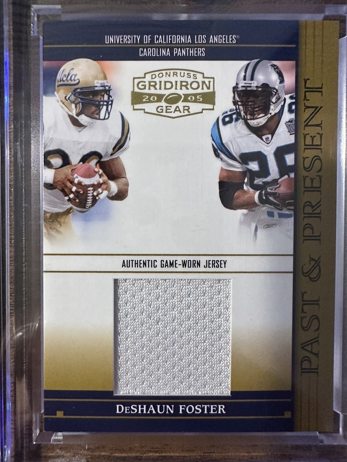 2005 Donruss Gridiron Gear Past & Present DeShaun Foster Game-Worn ...