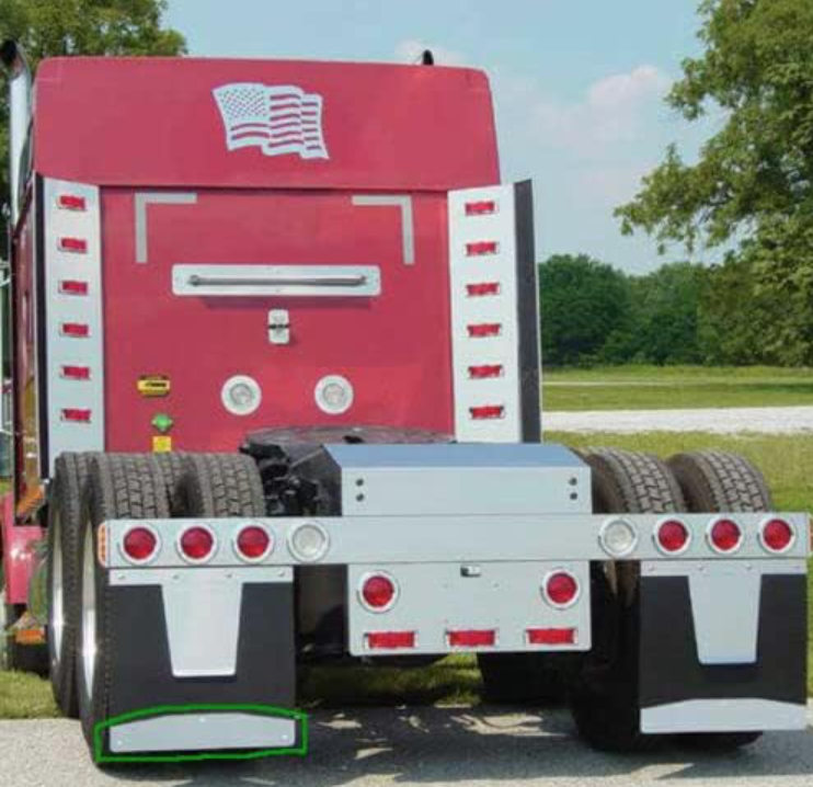 24" Stainless Steel Mud Flap Weights Pair Weight w/Backing Plate ...