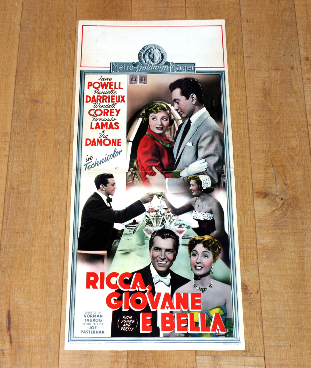 RICCA, GIOVANE E BELLA locandina poster Jane Powell Rich Young and ...