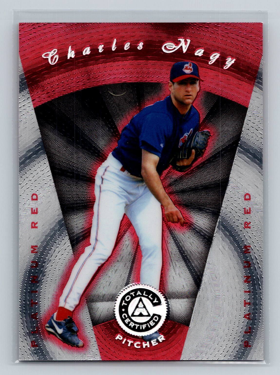1997 Pinnacle Totally Certified - Platinum Red #29 Charles Nagy /3999 ...