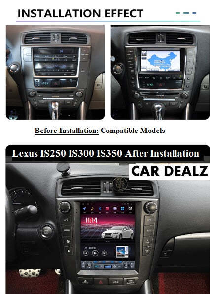 Car Dealz 10.4 Inch Android 13.0 Vertical Tesla Screen For Lexus IS250 ...