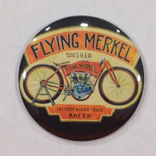 Flying Merkel Motorcycle Advertising Pocket Mirror Vintage Style | eBay