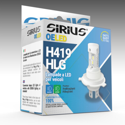 XL H419 HLG KIT HEADLIGHT LED SIRIUS H4 H19 12V 6000K CHIP HLG OELED | eBay
