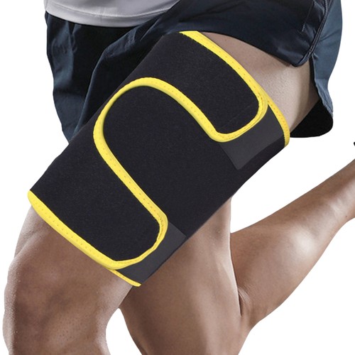 Thigh Brace Adjustable Hamstring Compression Sleeves Pain Relief Thigh ...
