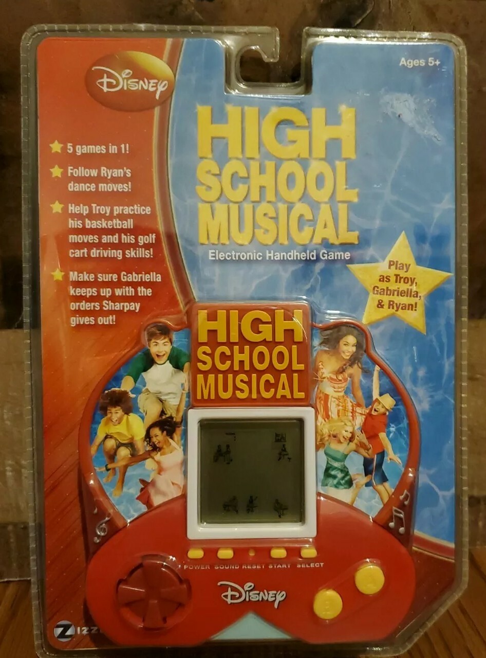 DISNEY HIGH SCHOOL MUSICAL ELECTRONIC HANDHELD GAME 5 GAMES IN 1 ZIZZLE ...