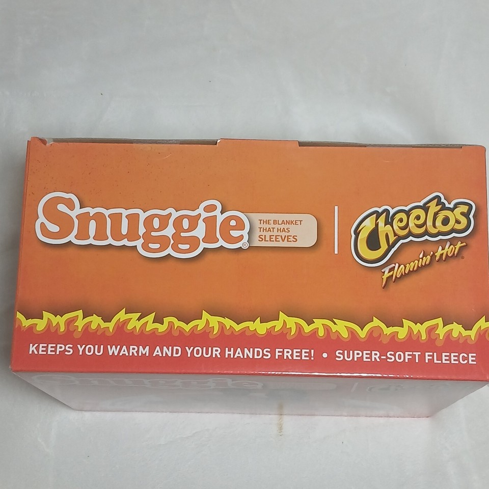NIB! WARM & COZY! SNUGGIE-SUPER SOFT FLC BLANKET W/SLEEVES - CHEETOS ...