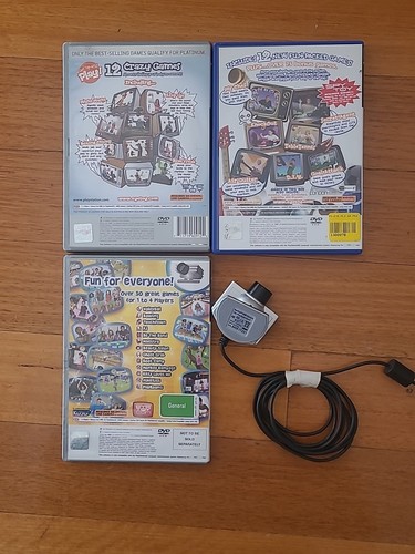 Eye Toy Camera Sony Playstation 2 PS2 Silver Incl 3x Eyetoy Play Games ...