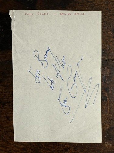 SUSAN GEORGE (1950 -) Autograph Actress STRAW DOGS Film Star Mandingo ...