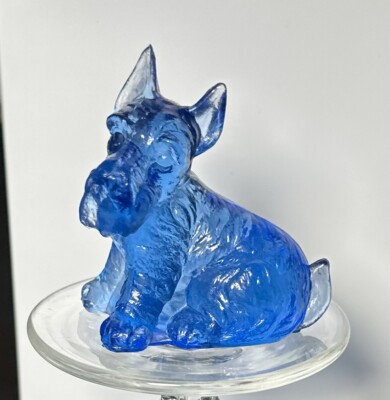 Boyd Glass Charlie Scottie Dog Blue Violet | eBay