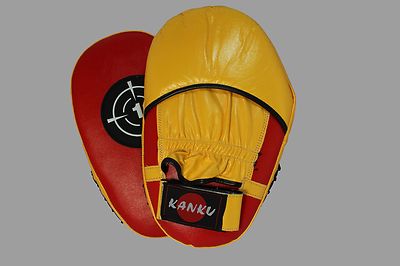 Karate Leather Focus Mit Boxing Punching Targets Teakwondo MMA | eBay