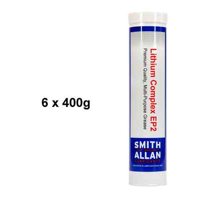 Lithium Complex EP2 Red Grease Cartridge High Temperature 6 x 400g Tube ...