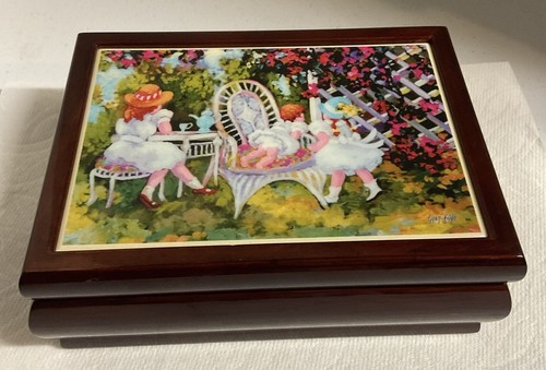 Wooden Jewelry Music Box Kimberly Enterprises Inc. Graphic Art Tile ...