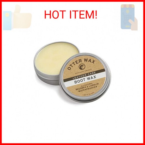 Otter Wax Boot Wax | 2oz | All-Natural Leather Waterproofer | Made in ...