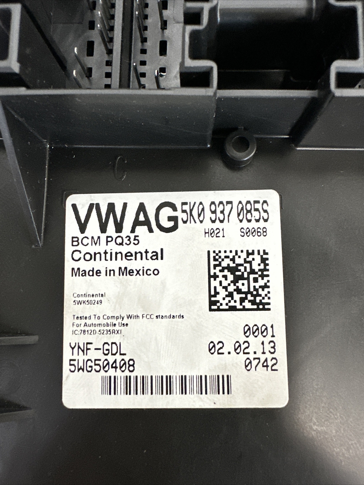2012-2014 VW PASSAT B7 - BODY Control Module / BCM 5K0937085S Oem 🔥🔥🚙 ...