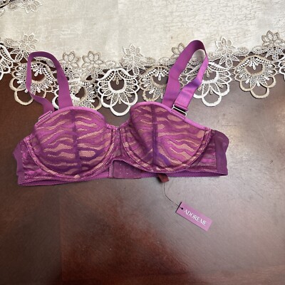Adore Me Underwire Full Bra size 34C Purple | eBay