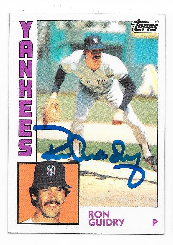 RON GUIDRY 1984 TOPPS AUTOGRAPHED SIGNED # 110 NEW YORK YANKEES | eBay
