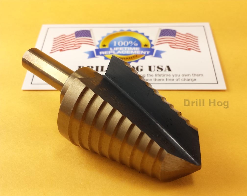 Drill Hog® 13/16"-1-3/8" Step Drill Bit Step M7 Reamer UNIBIT Lifetime ...