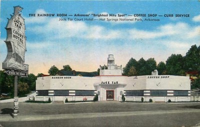 Linen Roadside Postcard The Rainbow Room, Hot Springs National Park ...