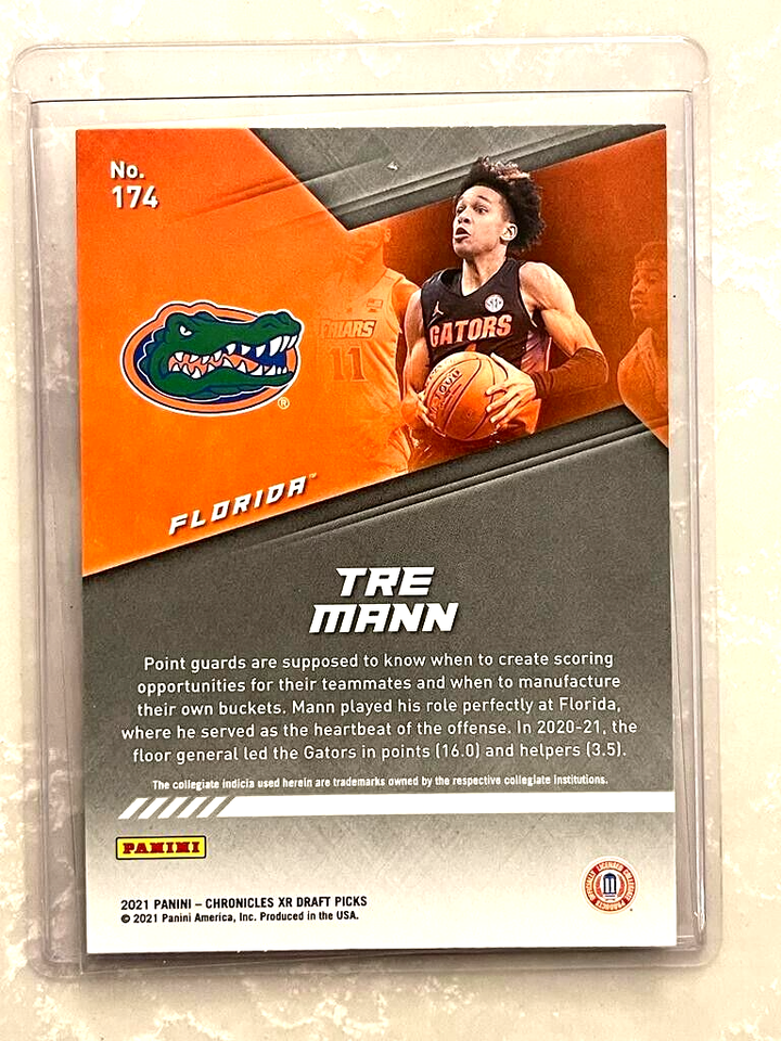 Tre Mann 2021 Panini Chronicles Draft Picks XR Basketball Card #174 ...